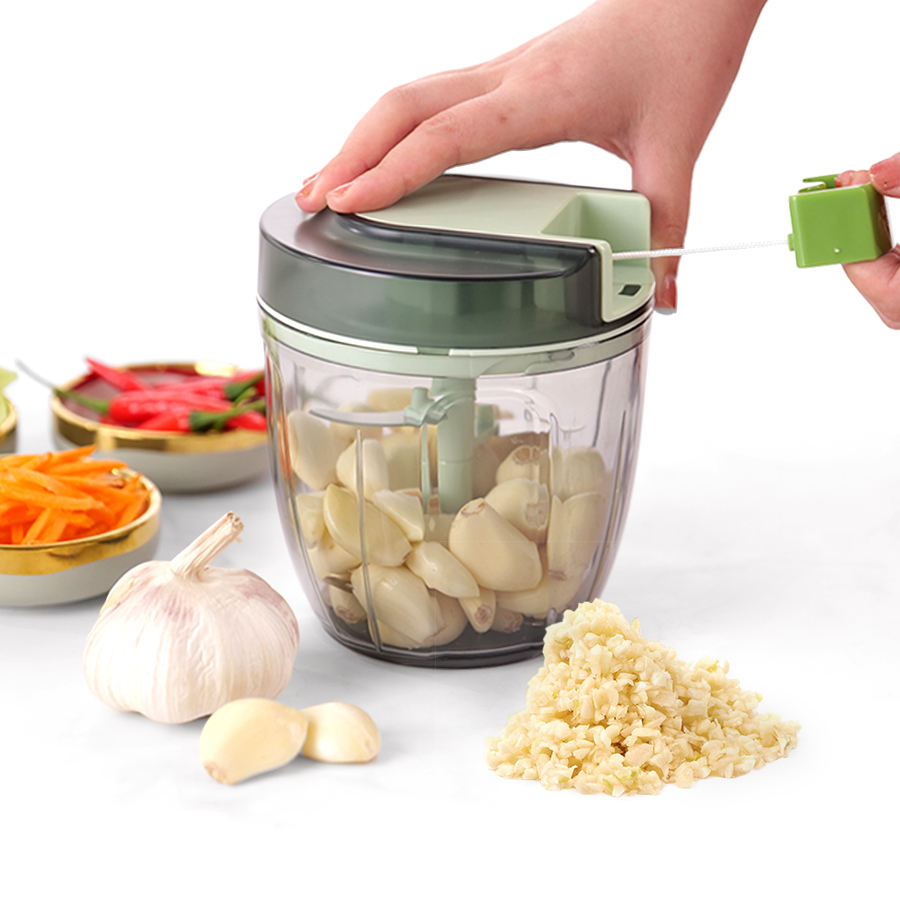 Kitchen Mini Vegetable Pull Chopper Multi-Function Manual Stainless ...