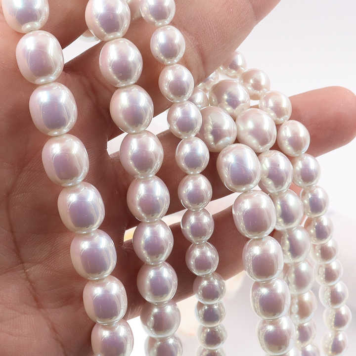 High-Grade Silky Shiny Aurora Mirror Pearl Artificial Glass ...