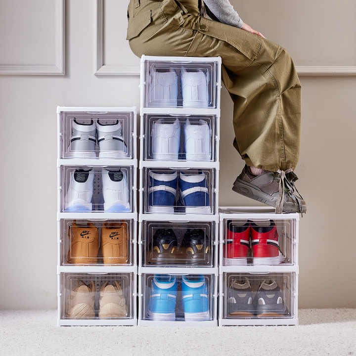 6 Layers Foldable Shoe Storage Boxes - Organize Efficiently
