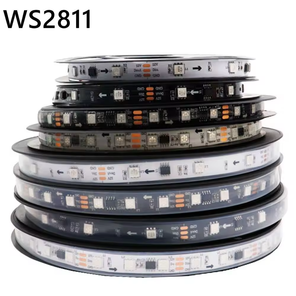 DMX Ws2811 Ws2812b Ws2815 Pixel Led Strip Light DC12V 24V 30 60 144leds ...