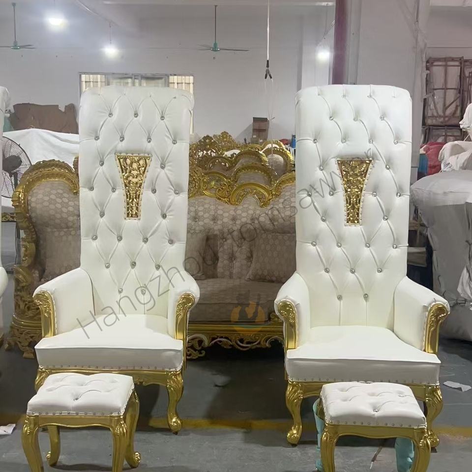 Luxury Gold Royale King Throne Chairs for Events & Weddings