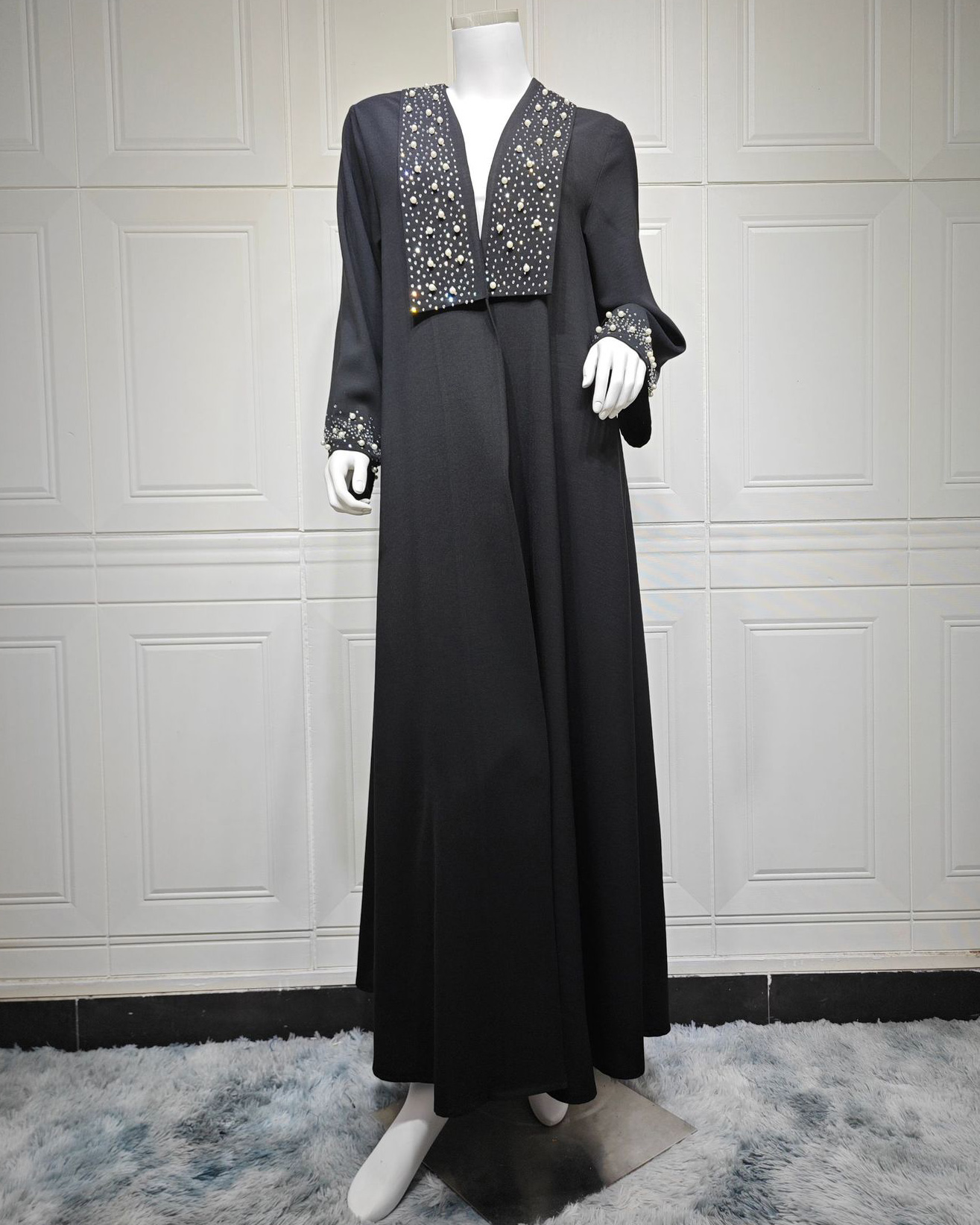 Wholesale Black Gulf Abaya Saudi Islamic Muslim Beads Abaya| Alibaba.com