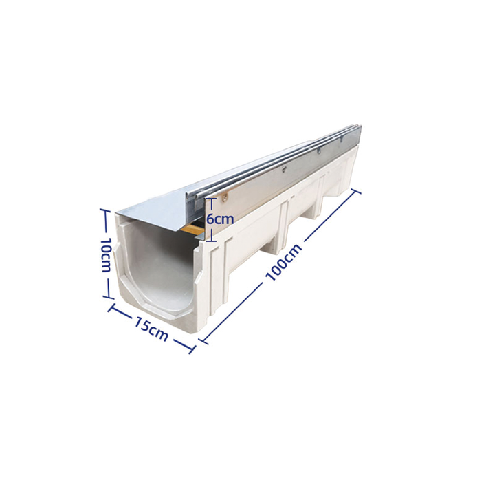 U Type Polymer Concrete Rainwater Drainage Ditches Resin Concrete Floor ...