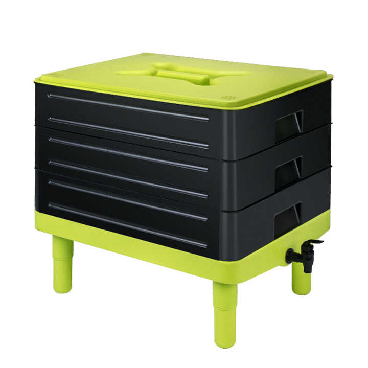 65L Outdoor Compost Bin for Yard Waste - Worm Bin, OEM Available