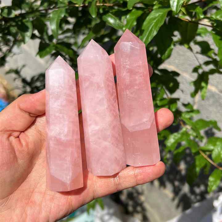 Wholesale Polished Rose Quartz Point Natural Crystal Healing Stone ...