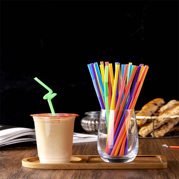 Wholesale 260*6mm Disposable Plastic Bendable Tea Straw Stretch PP ...