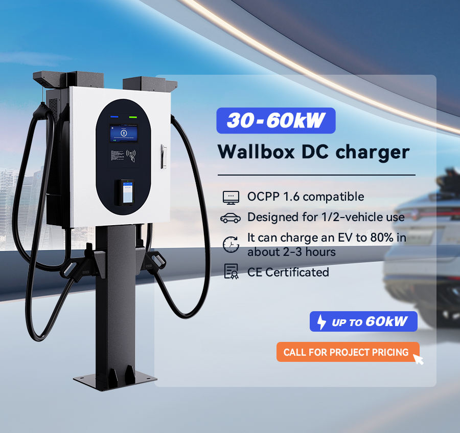 New Energy 30kw 40kw 50kw Ev Wall Charger Fast Wall-Mounted Charging ...