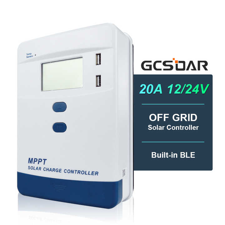 GCSOAR MPPT Solar Charge Controller - 20A, 12/24VDC Auto Work