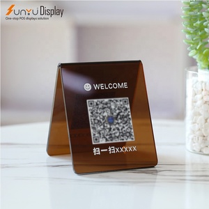 Custom QR Code Display Stand - Durable Acrylic Tabletop Design