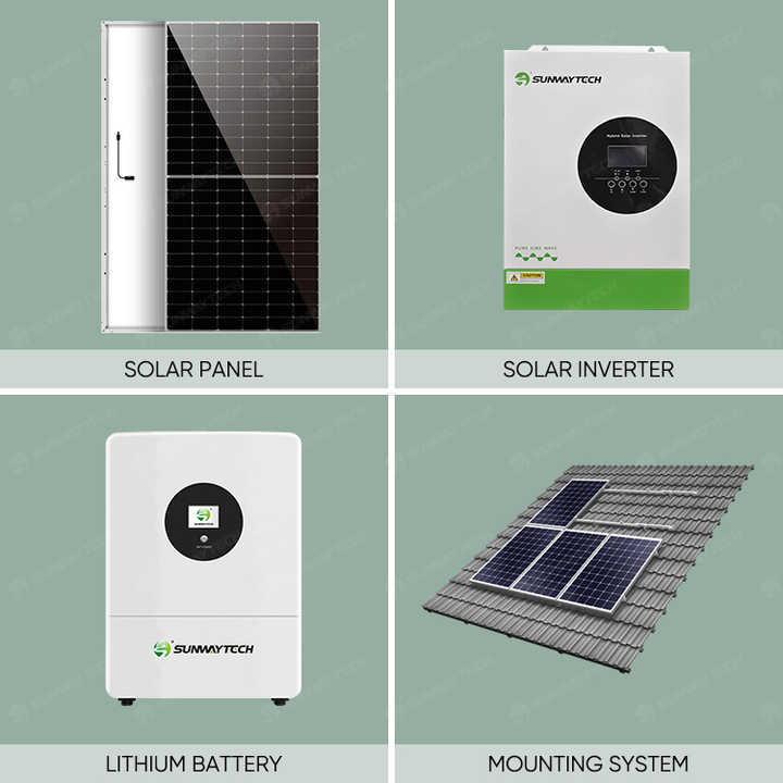 off Grid Photovoltaic Solar Panel Complete Kit 3kw 5kw 10kw 12kw off Grid Solar Power Energy ...
