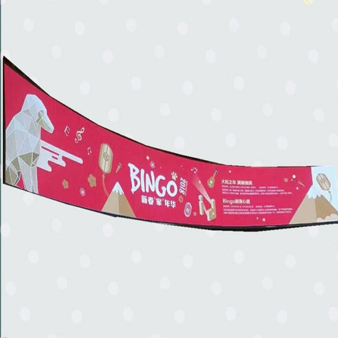 Hot Sale Digital Flexible Led Curtain Smart Display Full Color Curved ...