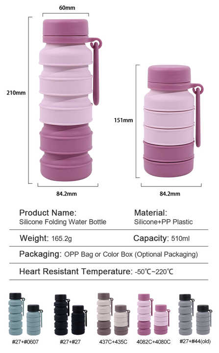 New Product Idea 2025 Minimalist Travel Reusable Logo Custom Water Bottle 500ml Silicone ...