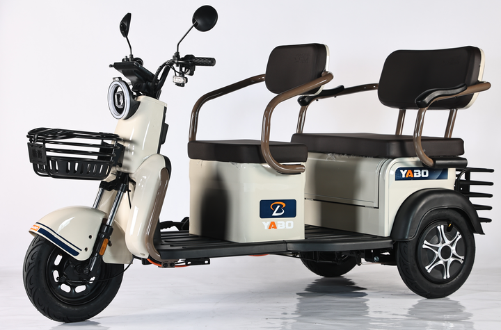 Reliable 48V Passenger Electric Tricycle Open-Body Design with Drum ...