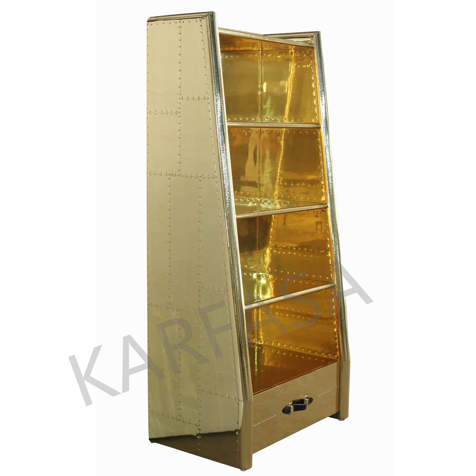 Customized aluminum bookshelf display rack with industrial style ...