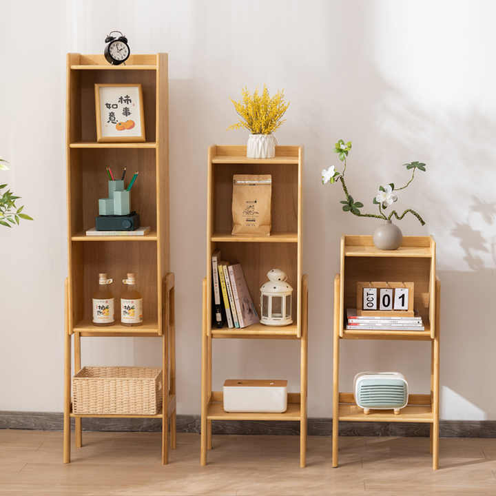 Multi-layer Cabinet Storage Cabinet Living Room Small Bookcase Bamboo ...