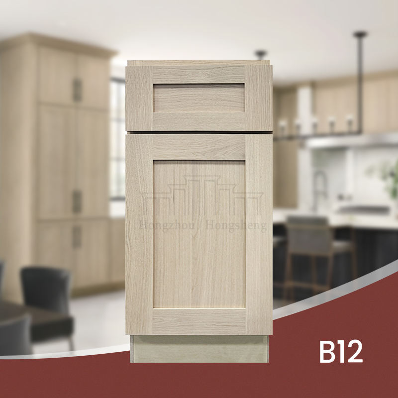 Free Shipping RTA White Oak B12 Kitchen Base Cabinet in Stock American ...