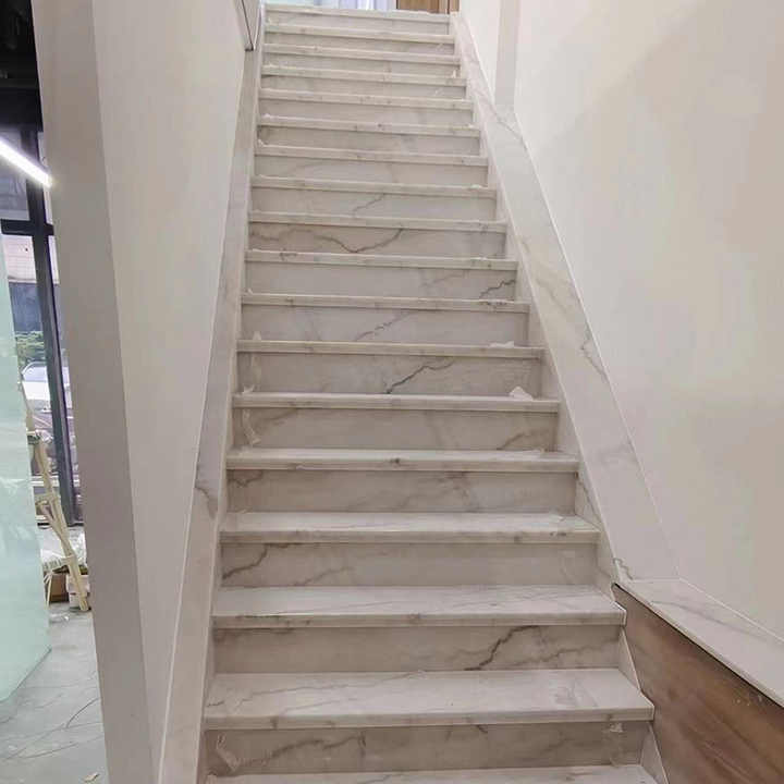 Stone Marble Treads & Stair Risers for Villas - Contemporary Indoor ...