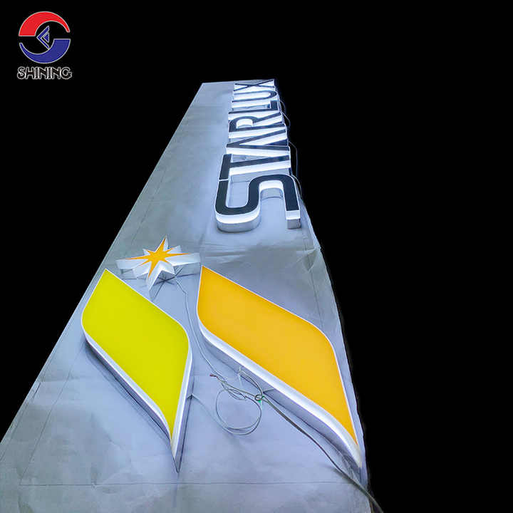 3D Embossing Outdoor Signboard Logo Signage Stainless Steel