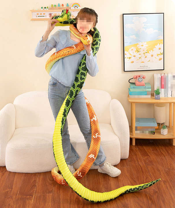 200cm 300cm New Arrival Snake Plush Toy Funny Cartoon Big Simulation ...