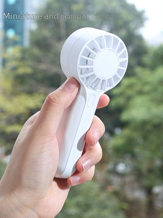 USAMS Quiet Small Handheld Portable Electric Fan - USB Rechargeable