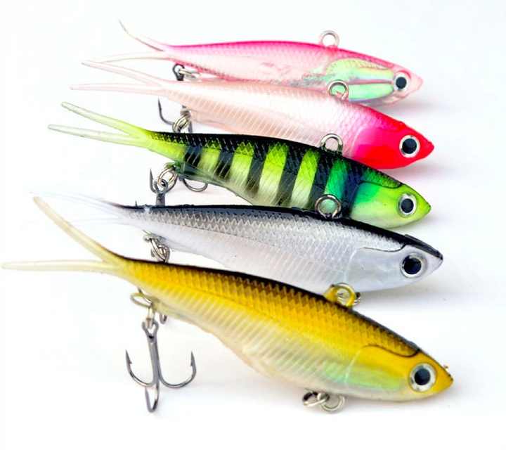 Best Selling 95mm Vibe Soft Fishing Lures - 20g Double Tail
