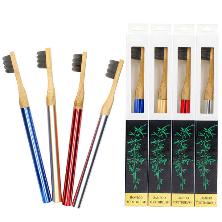 Bamboo Toothbrush with Aluminium Handle - Customizable