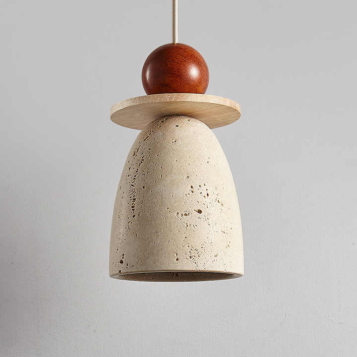 D2133 Travertine volcanic rock stone light modern decoration pendant ...