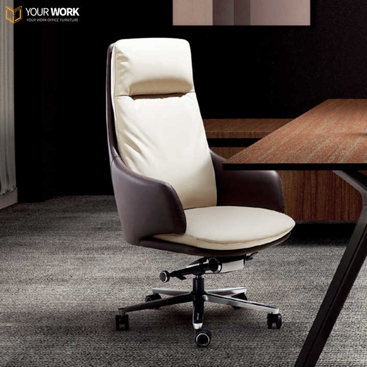 Elegant Luxury Genuine Leather Office Chair for Ceos