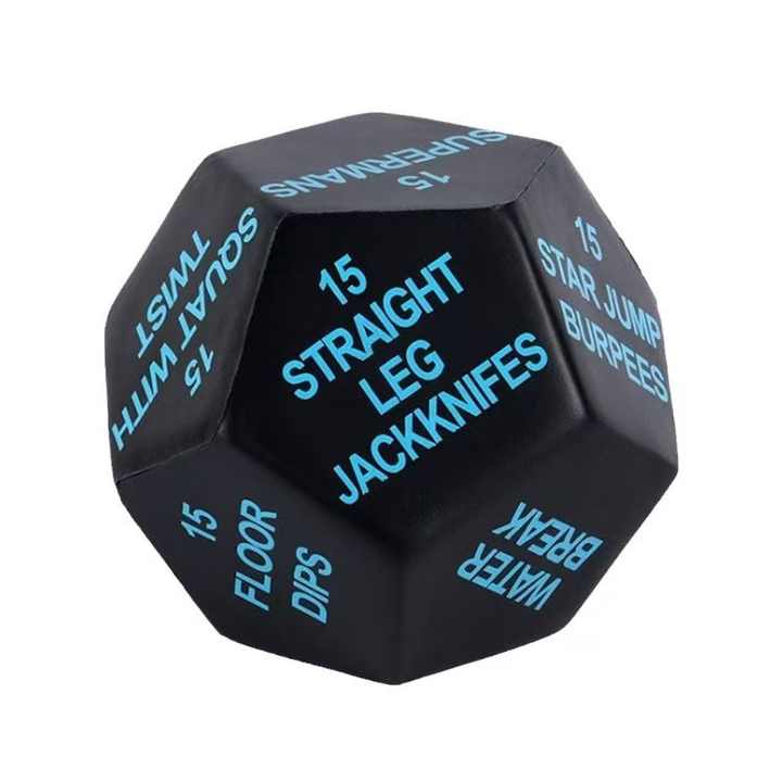 Custom 12 Sided Workout Yoga Anti Stress Game Cube Fitness PU Foam ...