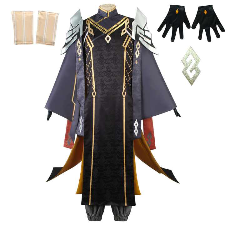 Baige Genshin Impact Morax Cosplay Costume Rex Lapis Zhongli Full ...