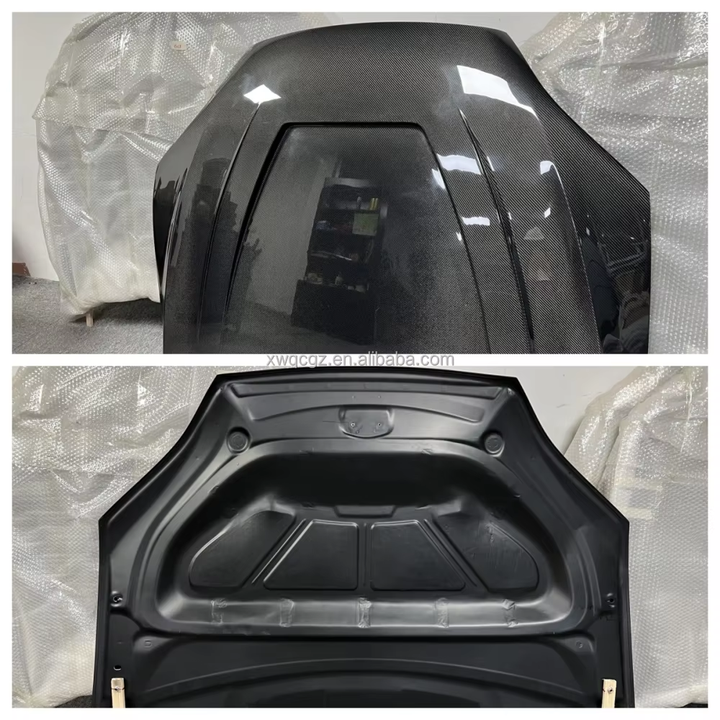For Tesla Model X Upgrade RZ Style Carbon Fiber Hood Body Kit Hoods ...
