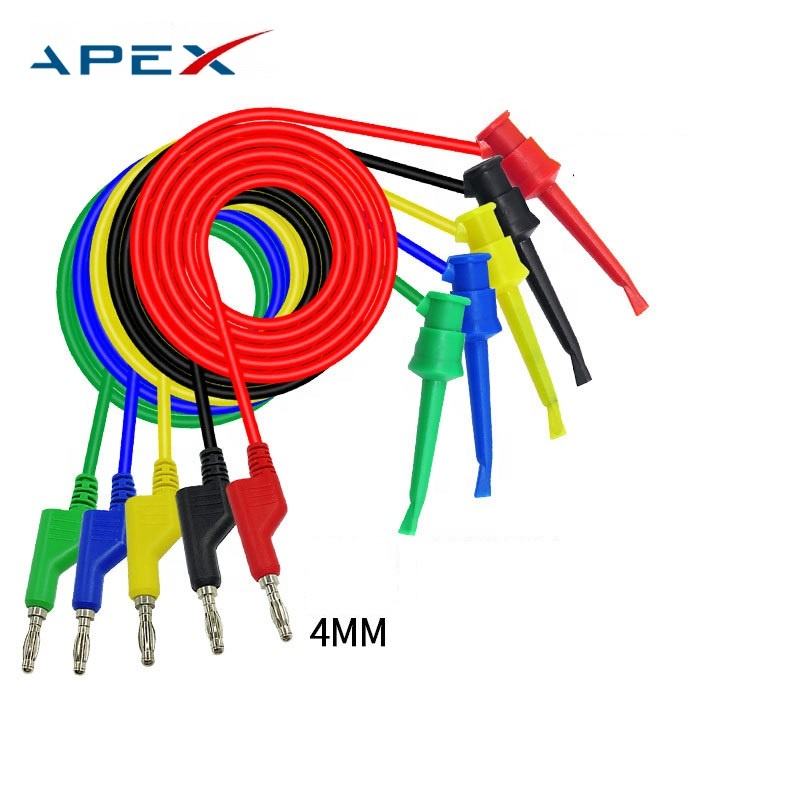 Universal Copper Multimeter Test Hook Crocodile Clip Lead 4mm Plug ...