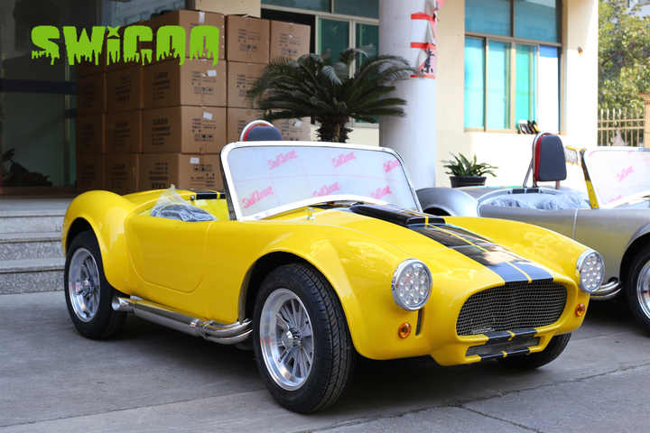 2200w Widen Mini Shelby Cobra, Yellow with Black Stripe, with Stainless ...
