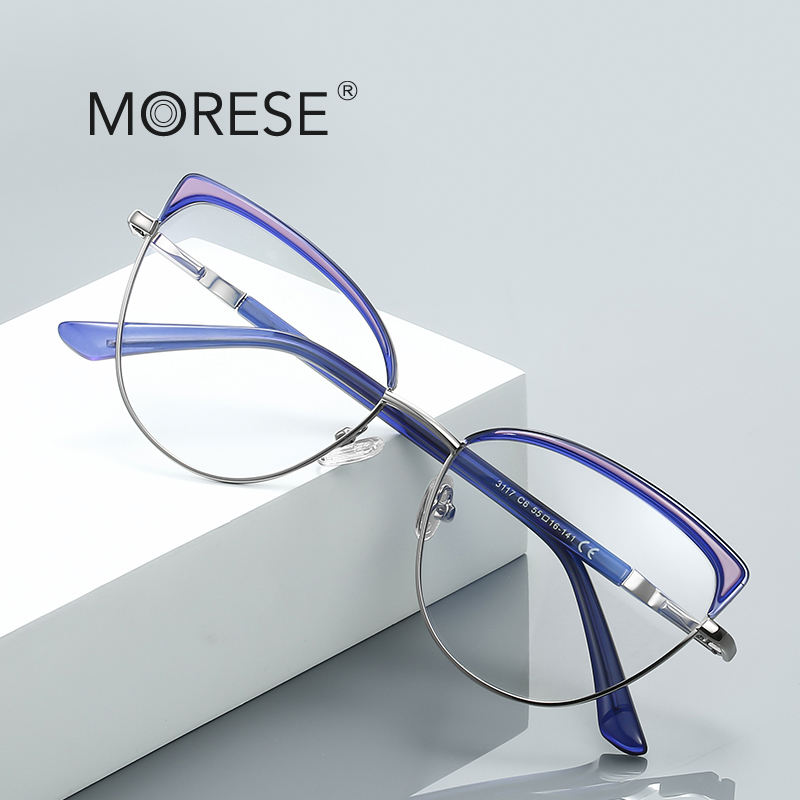 MORESE 3117 Monturas Ópticas Anti-Luz Azul de Alta Calidad para Mujer ...