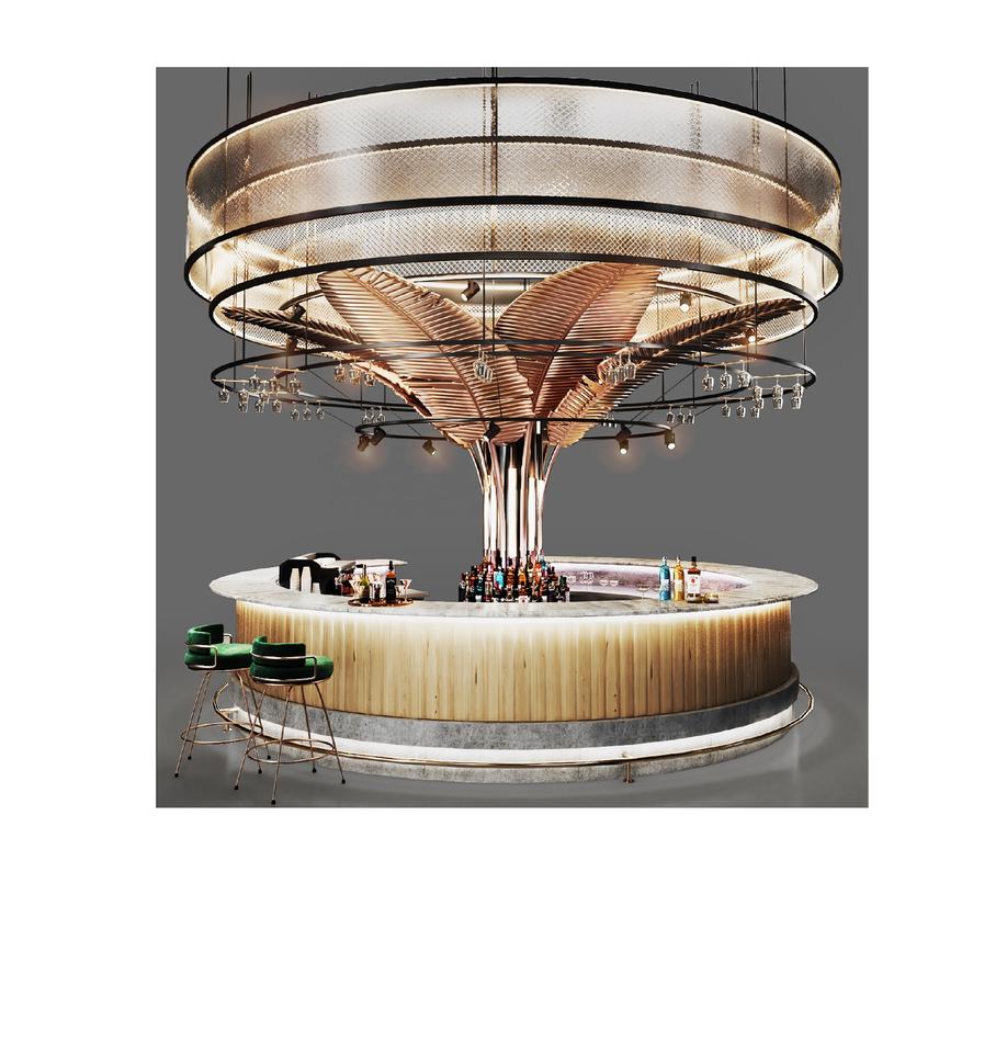 Commercial Cocktail Bar Station - Stainless Steel Round Bar Counter for ...