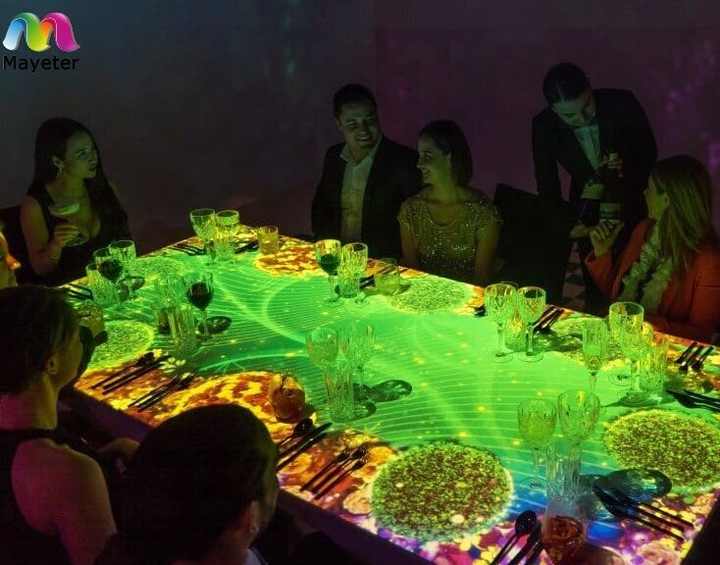 Immersive Restaurant Projection - Interactive 360-Degree Wall