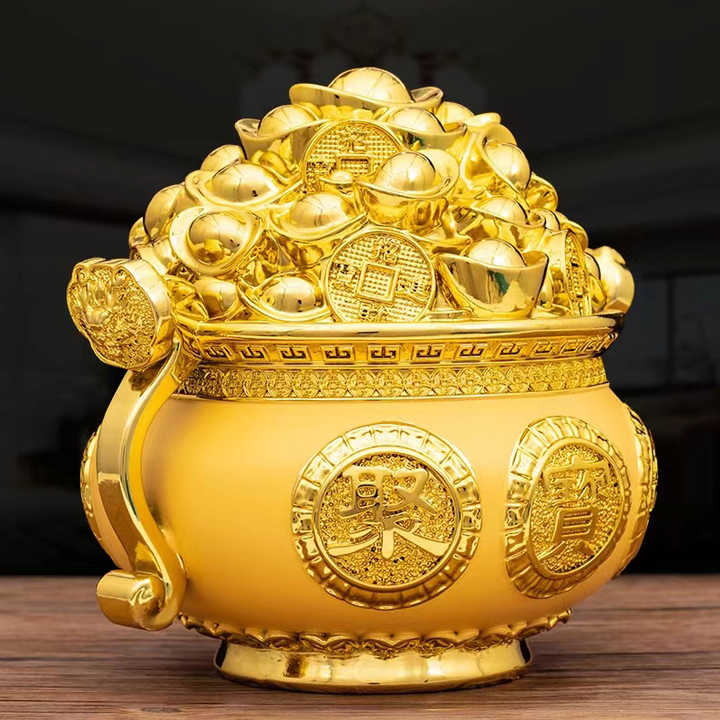 High-quality Wholesale Gold Dollar Pendant Treasure Bowl Money Jar Feng Shui Pendant Home ...