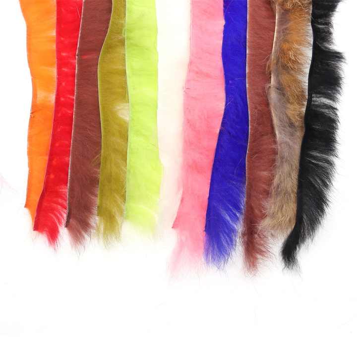 Natural Rabbit Fur Strips for Fly Tying - Saltwater Lures