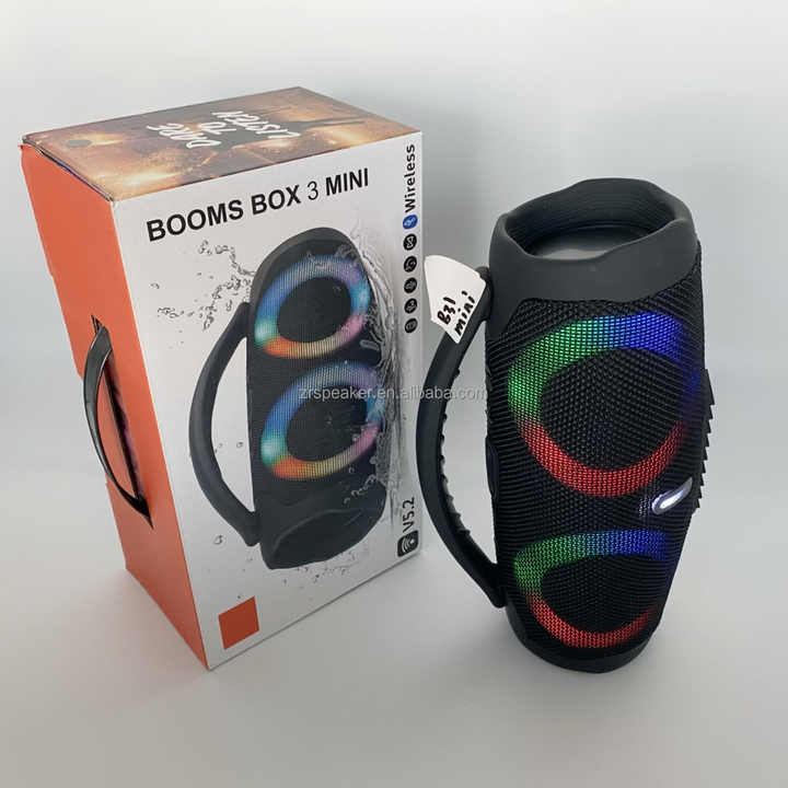 LED Mini Boombox - Portable Bluetooth Speakers for Outdoor