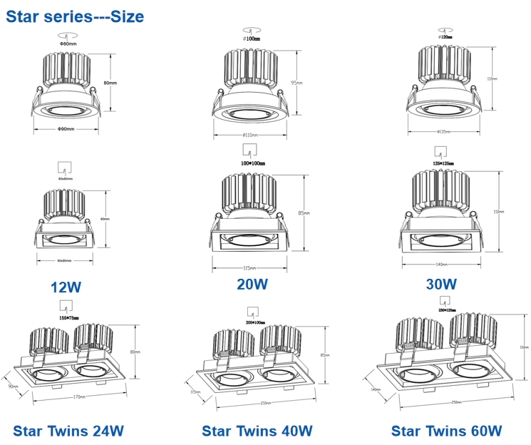 Lighting Solutions - Efficient Double-Headed LED Downlights