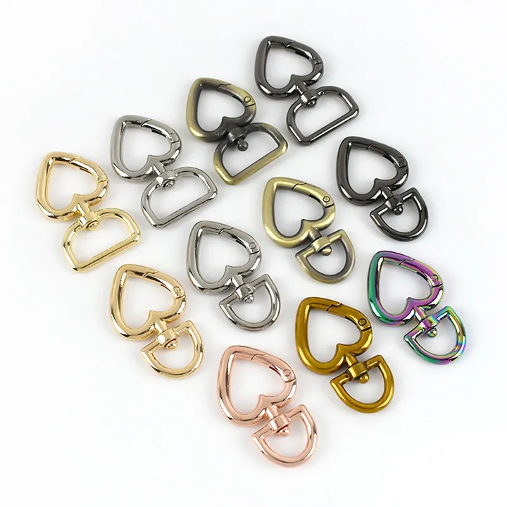 Factory Sales Heart-Shaped Spring Buckle Hardware Accessories Love Key ...