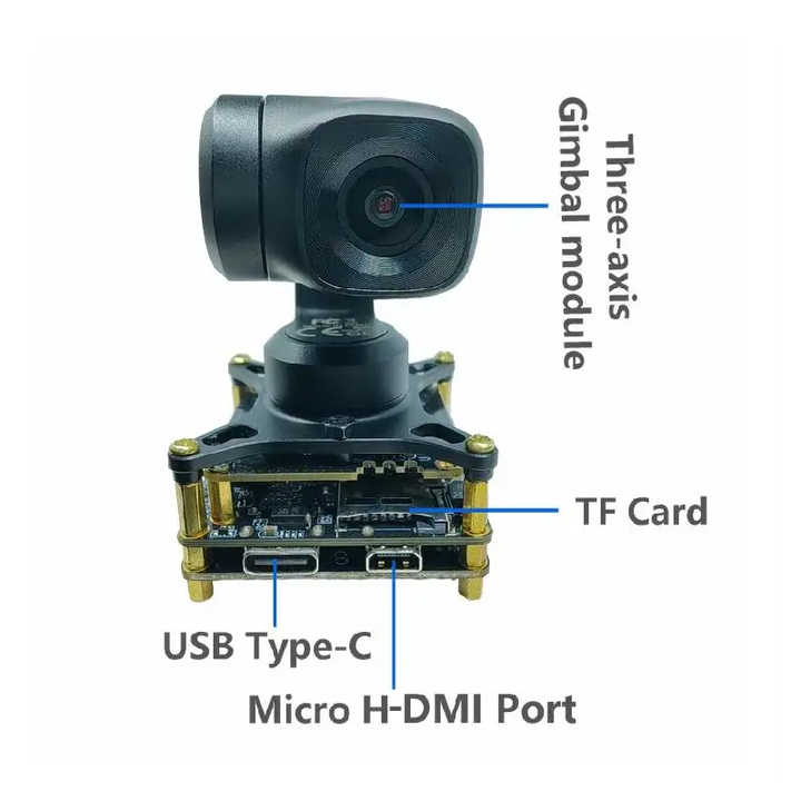 3 Axis Stabilized Drone Gimbal Camera Module 1/2.49" CMOS Sensor UAV ...