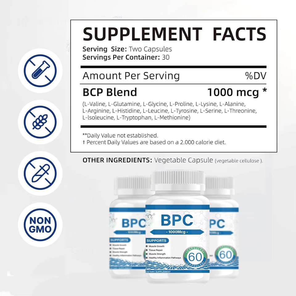 OEM Private Label BPC 1000 Mcg Capsules Vitamins Antioxidant Ingredient ...