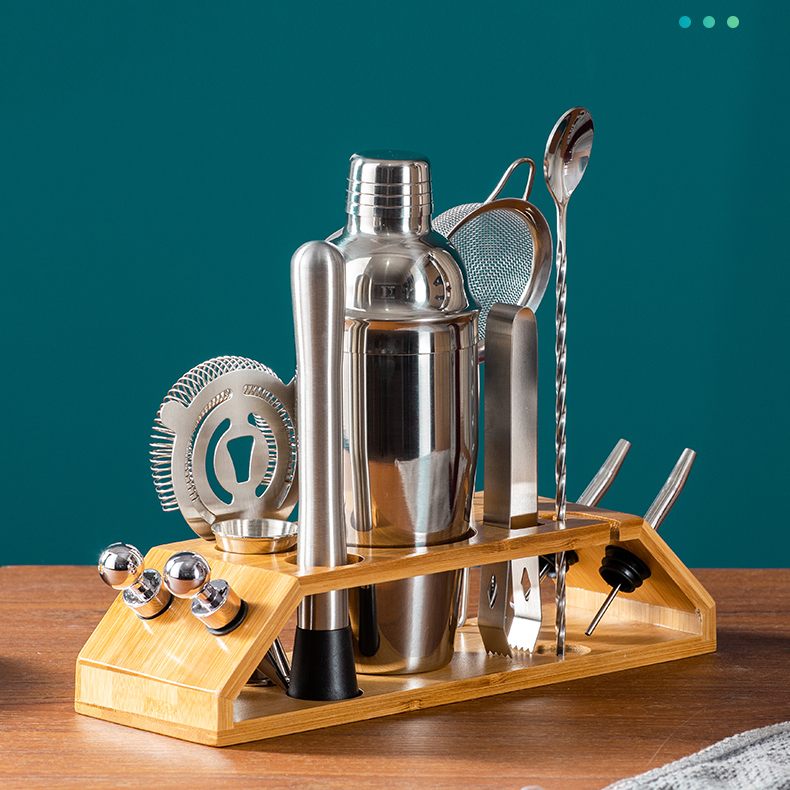 Professional Stainless Steel Cocktail Kit Bar Tools New Design Shaker ...