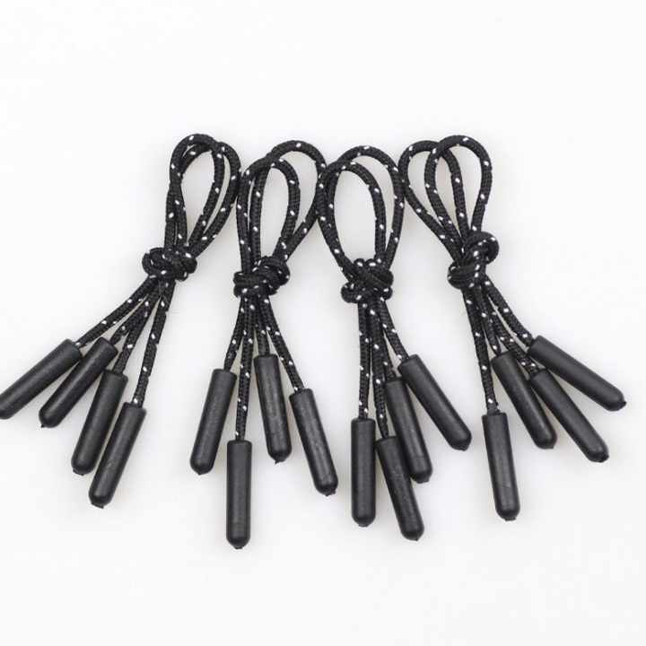 Wholesale Round Silicone Cord Zipper Pullers with Plastic Ends Custom ...