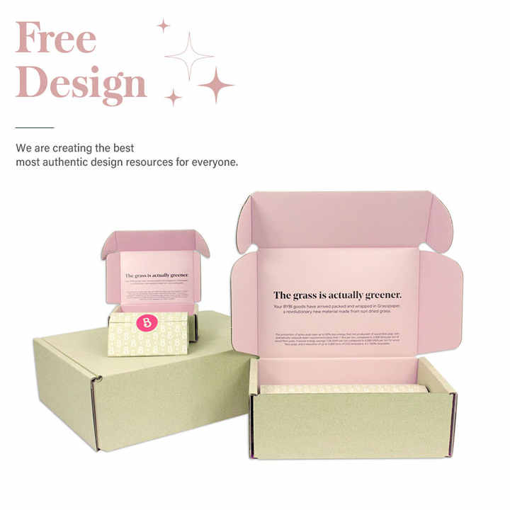 Free Sample Custom logo pink Color Cosmetic Corrugated Packaging Mailer ...