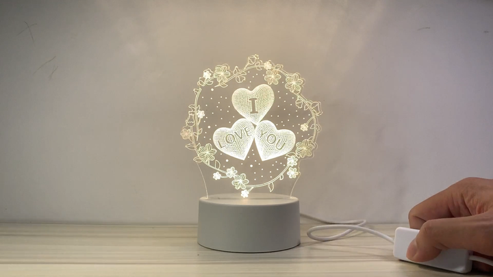 Muslim Allah Cheap 3D illusion Night Lamp Islam Bedside Muhammad Modern ...
