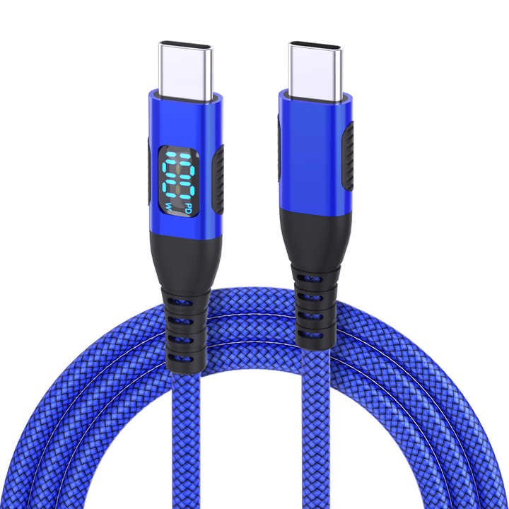 USB C to USB C Cables with LED Digital Display - Fast Charge