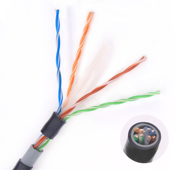 OEM High Quality Cat6 Cat6e UTP Solid Copper CCA 23AWG Outdoor Lan ...