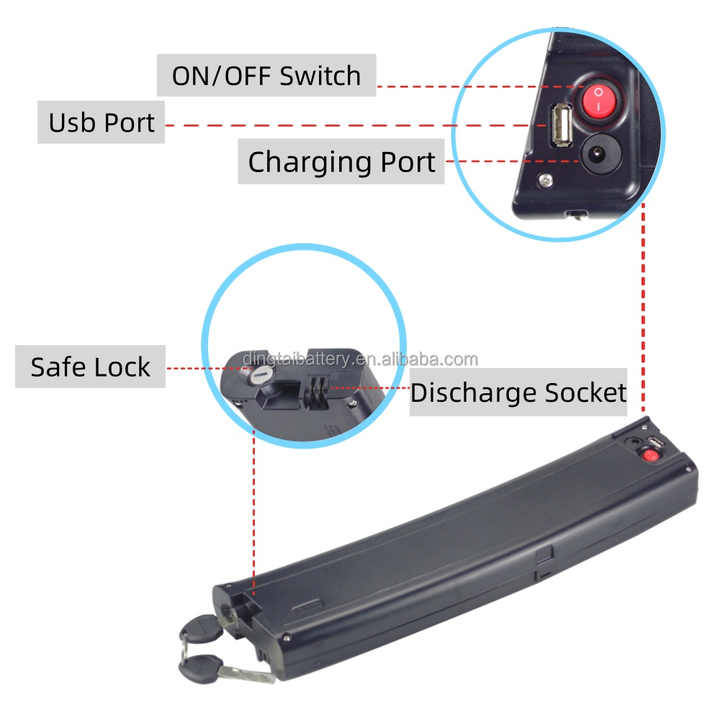 Carrera Crosscity Folding ElectricBike Battery 36V 7.8Ah 8.7Ah 9Ah 9 ...